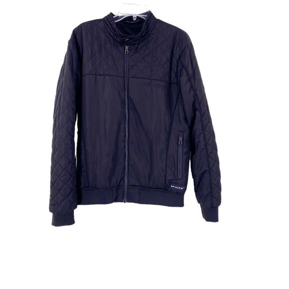 SpaceX | Jackets & Coats | Authentic Spacex Mens Blackmoto Bomber ...